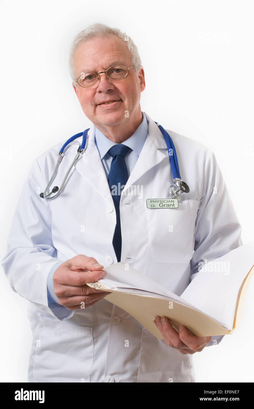 Doctor holding a chart Stock Photo - Alamy