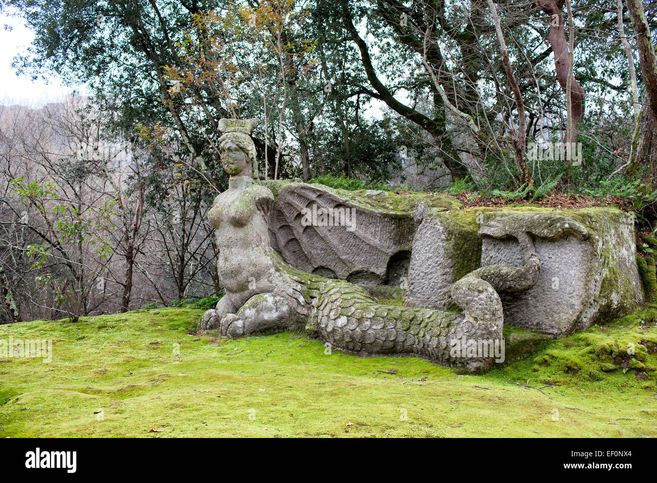 Statue Of Fury, The Park Of Monsters, Bomarzo, Italy Stock Photo - Alamy