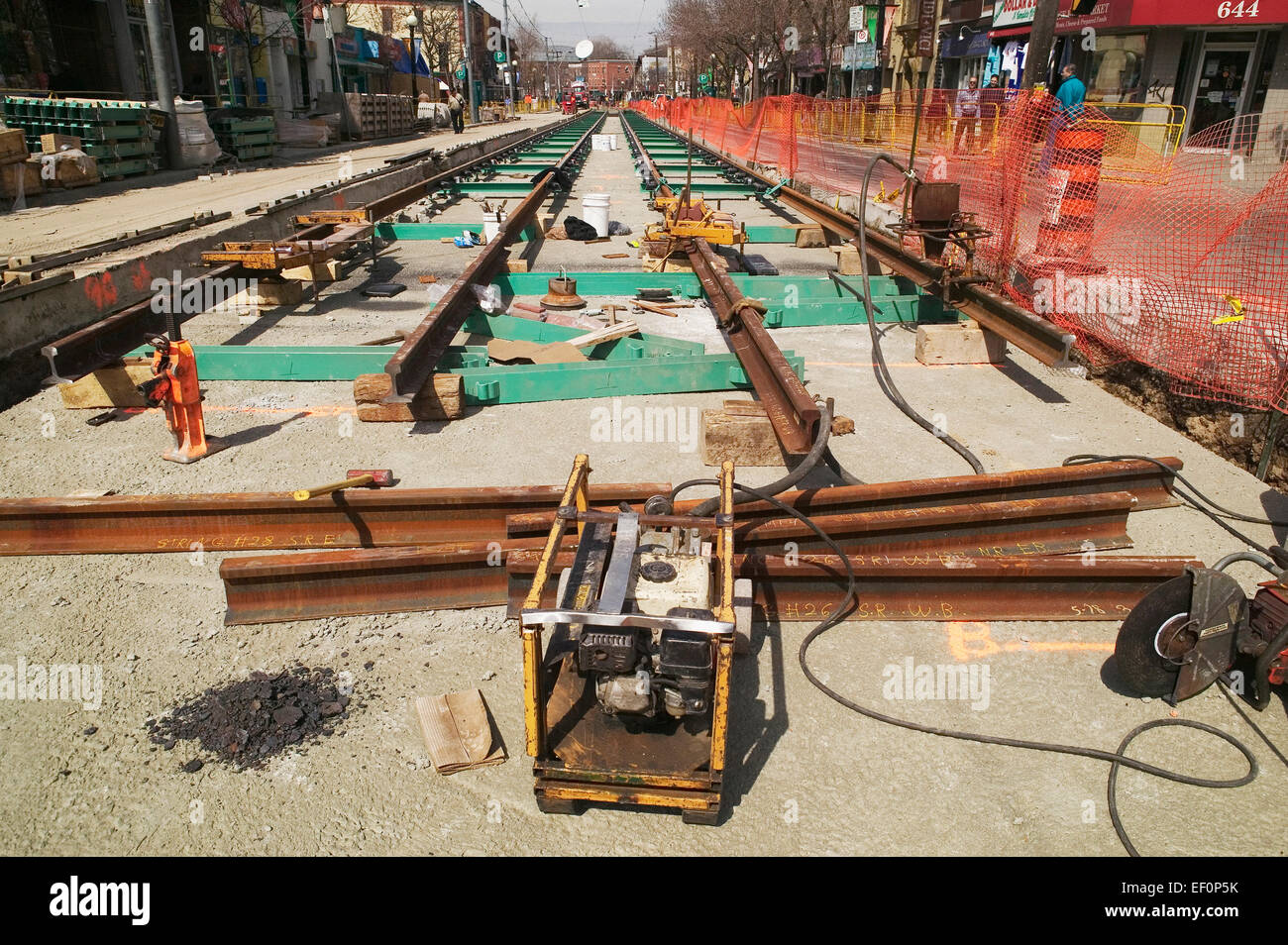 Toronto streetcar construction hi-res stock photography and images - Alamy