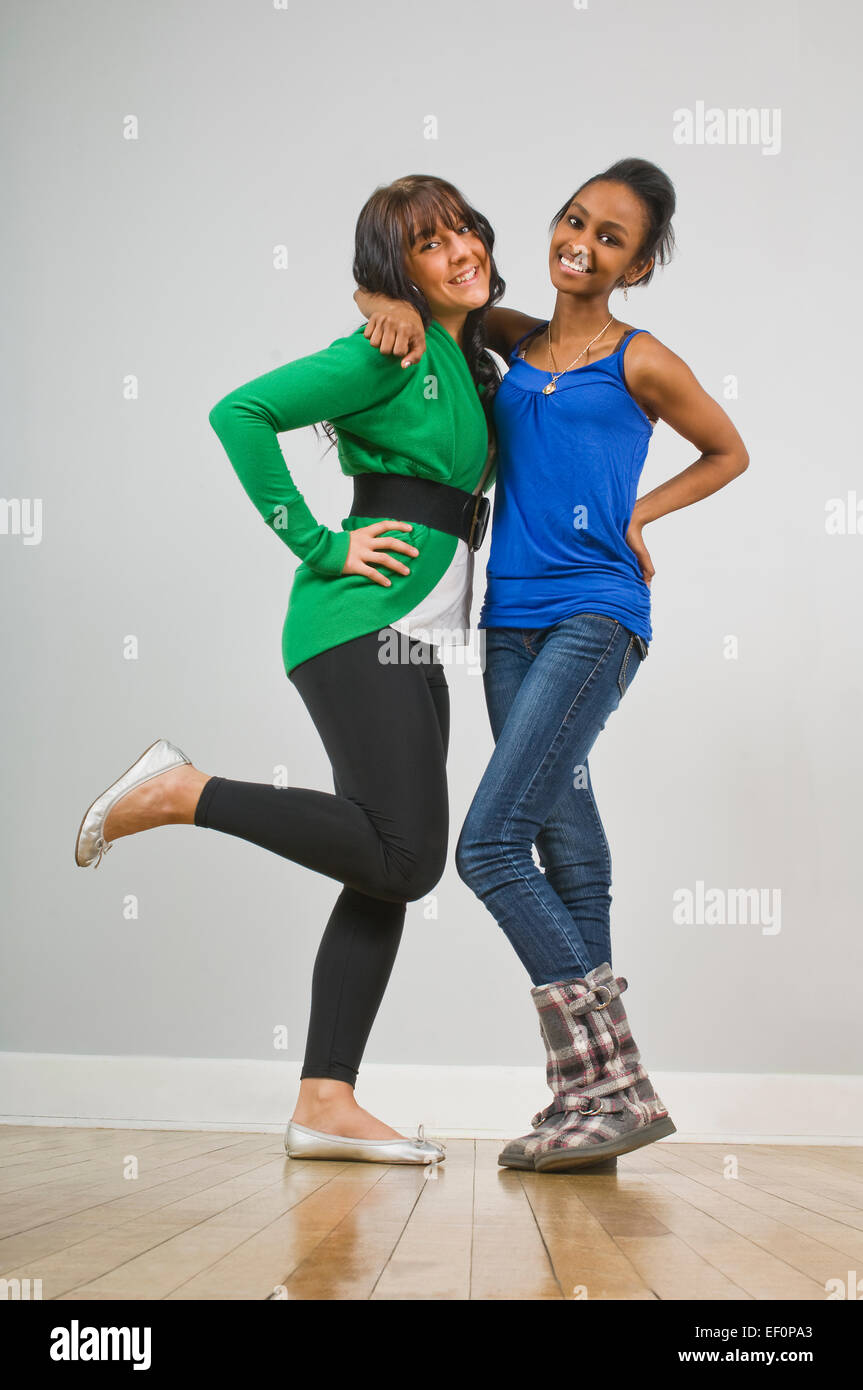 Two friends embrace Stock Photo - Alamy