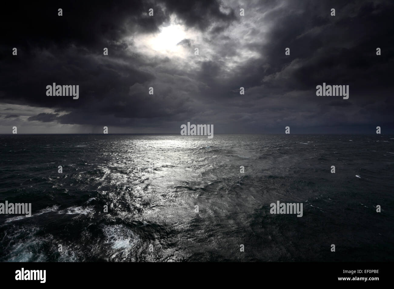 View of Stormy seas and dramatic clouds in the Atlantic Ocean Stock ...