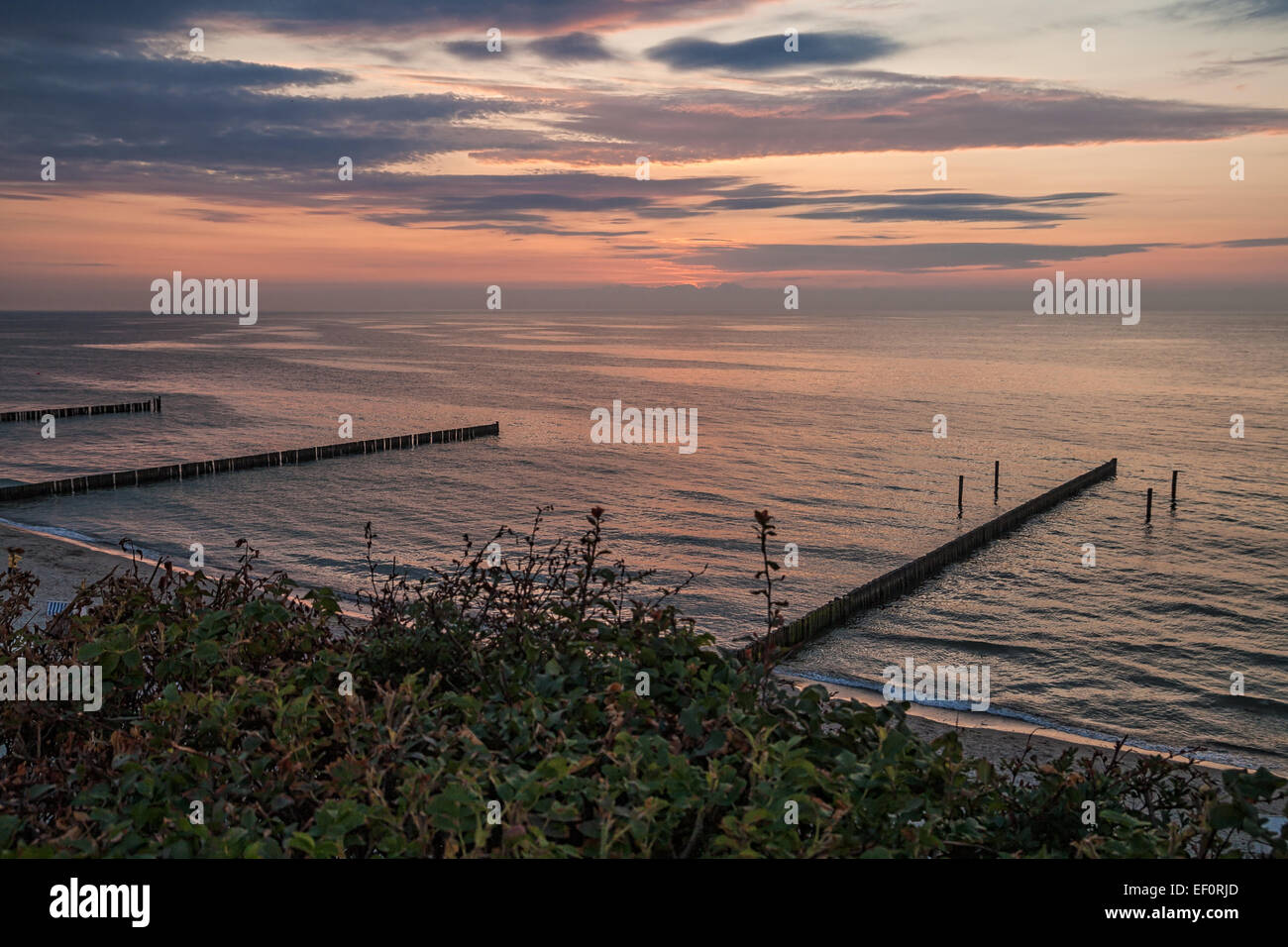 Evening on the Baltic Sea coast in Germany Stock Photo - Alamy