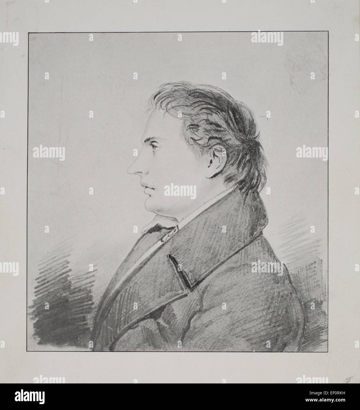 Johan Ludvig Runeberg. Drawing by C.P. Mazér, 1937 Stock Photo - Alamy