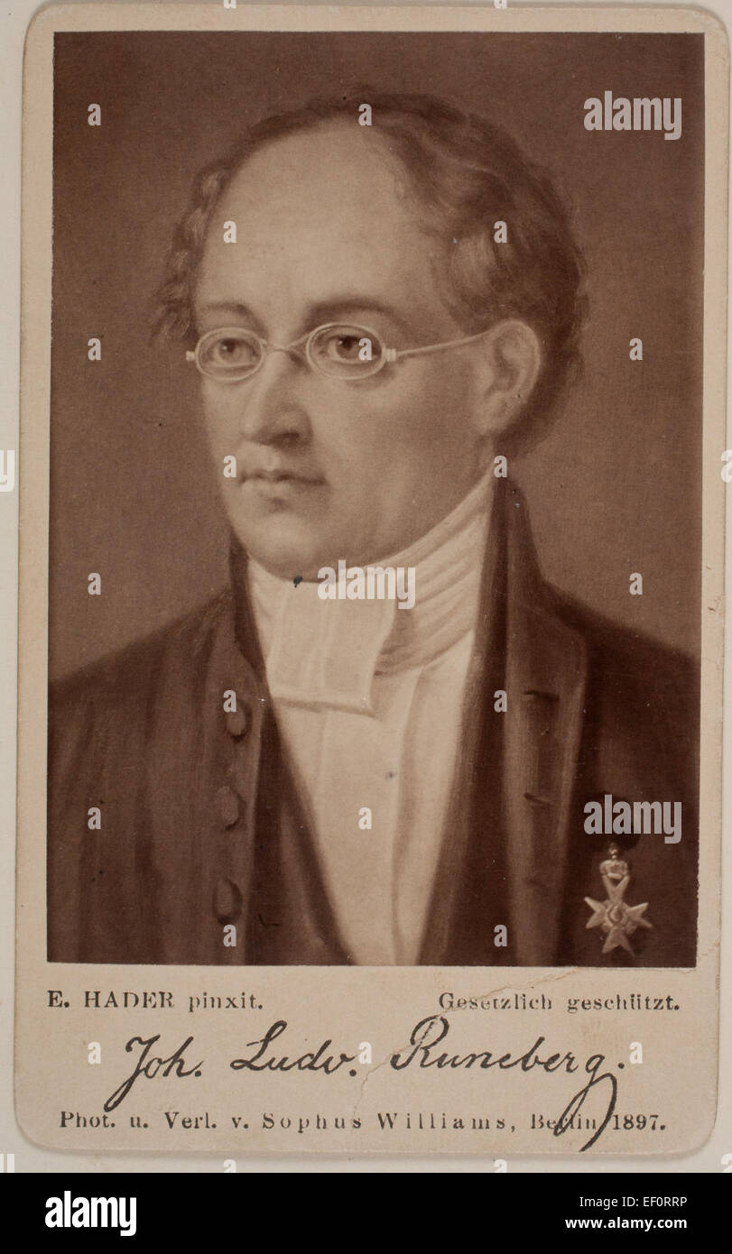 Johan Ludvig Runeberg Stock Photo - Alamy