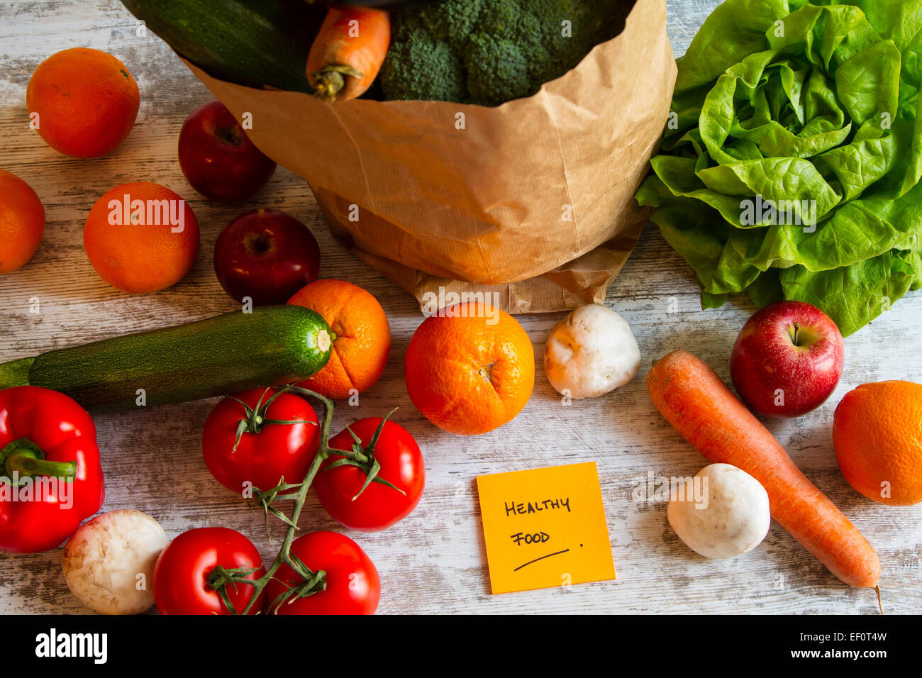 Healthy food, vegetables and fruits Stock Photo - Alamy