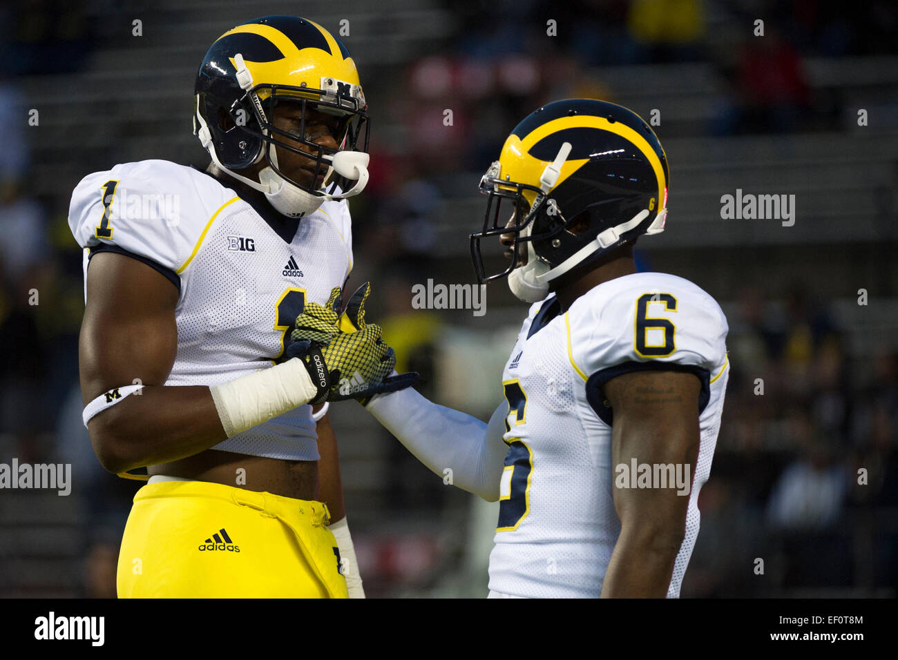 October 04, 2014: Michigan Wolverines wide receiver Devin Funchess (1 ...