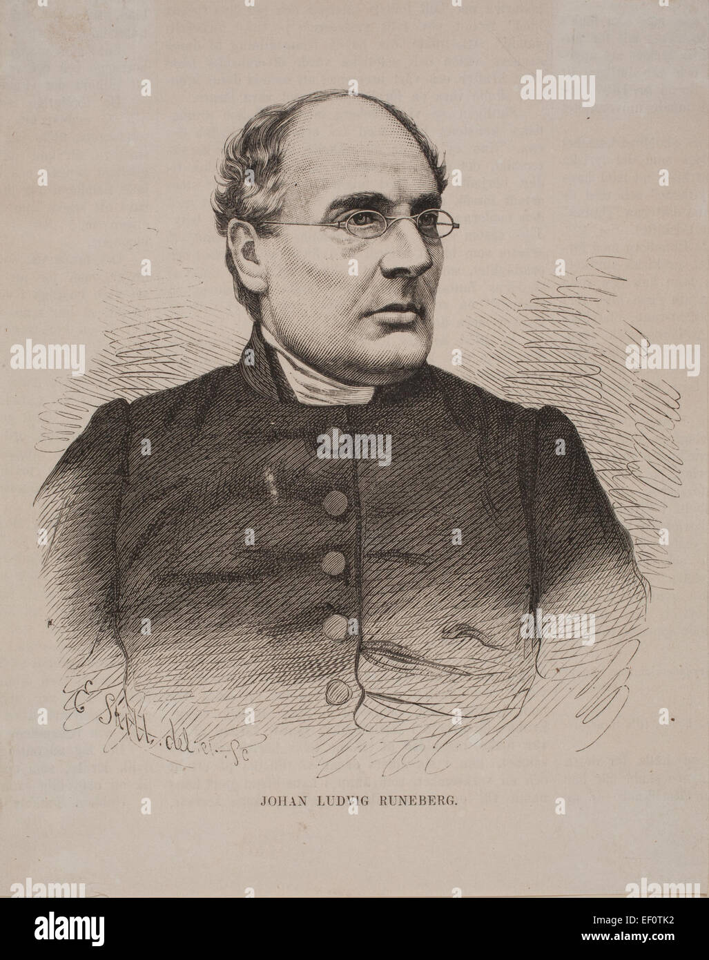 Johan Ludvig Runeberg Stock Photo - Alamy