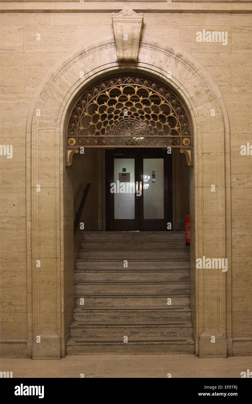 Classic interior of the india Buildings arcade in Liverpool, with art ...