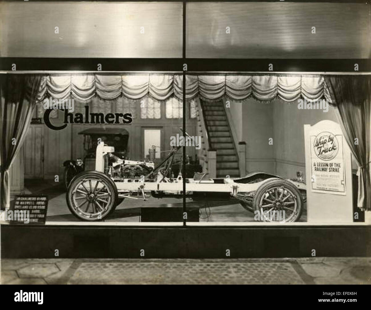 A vintage automobile is displayed in a Miami storefront window ...