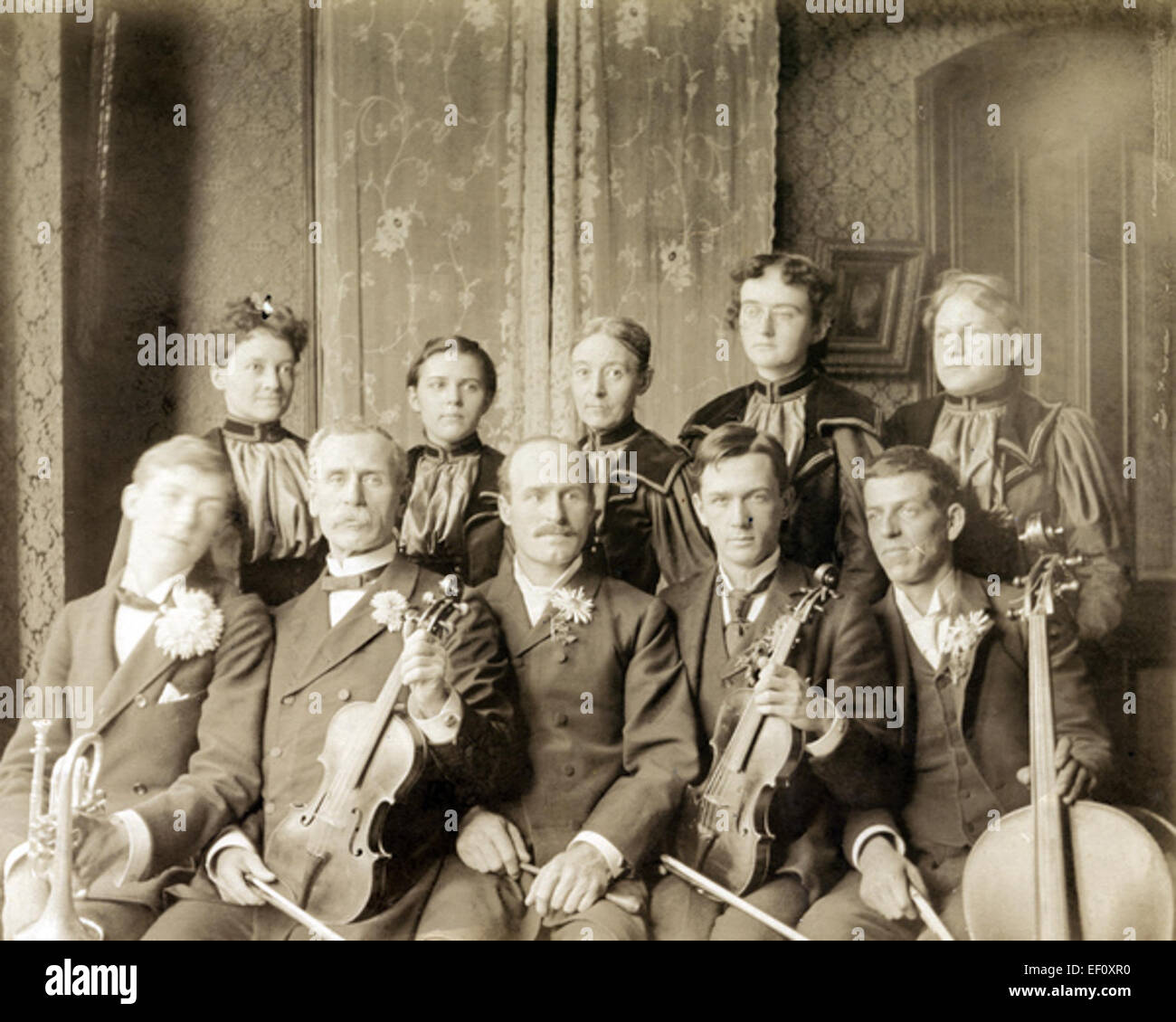 Members of the Koreshan Unity orchestra in Chicago, Illinois, performed ...