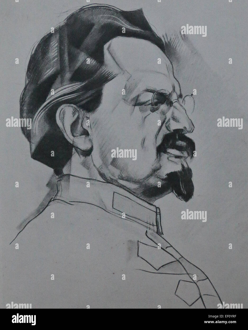 This portrait of Leon Trotsky, painted by Yury Annenkov, dates from the ...