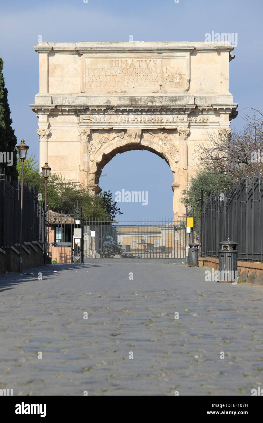 Arch of Titus in Rome, Italy Stock Photo - Alamy