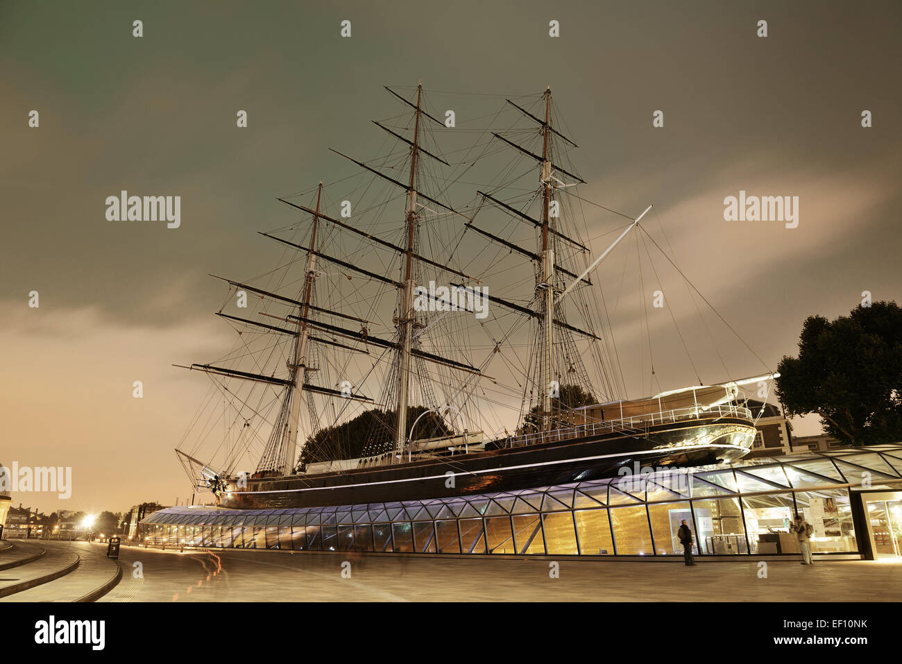 LONDON, UK - SEP 27: Cutty Sark museum at night in London on September ...