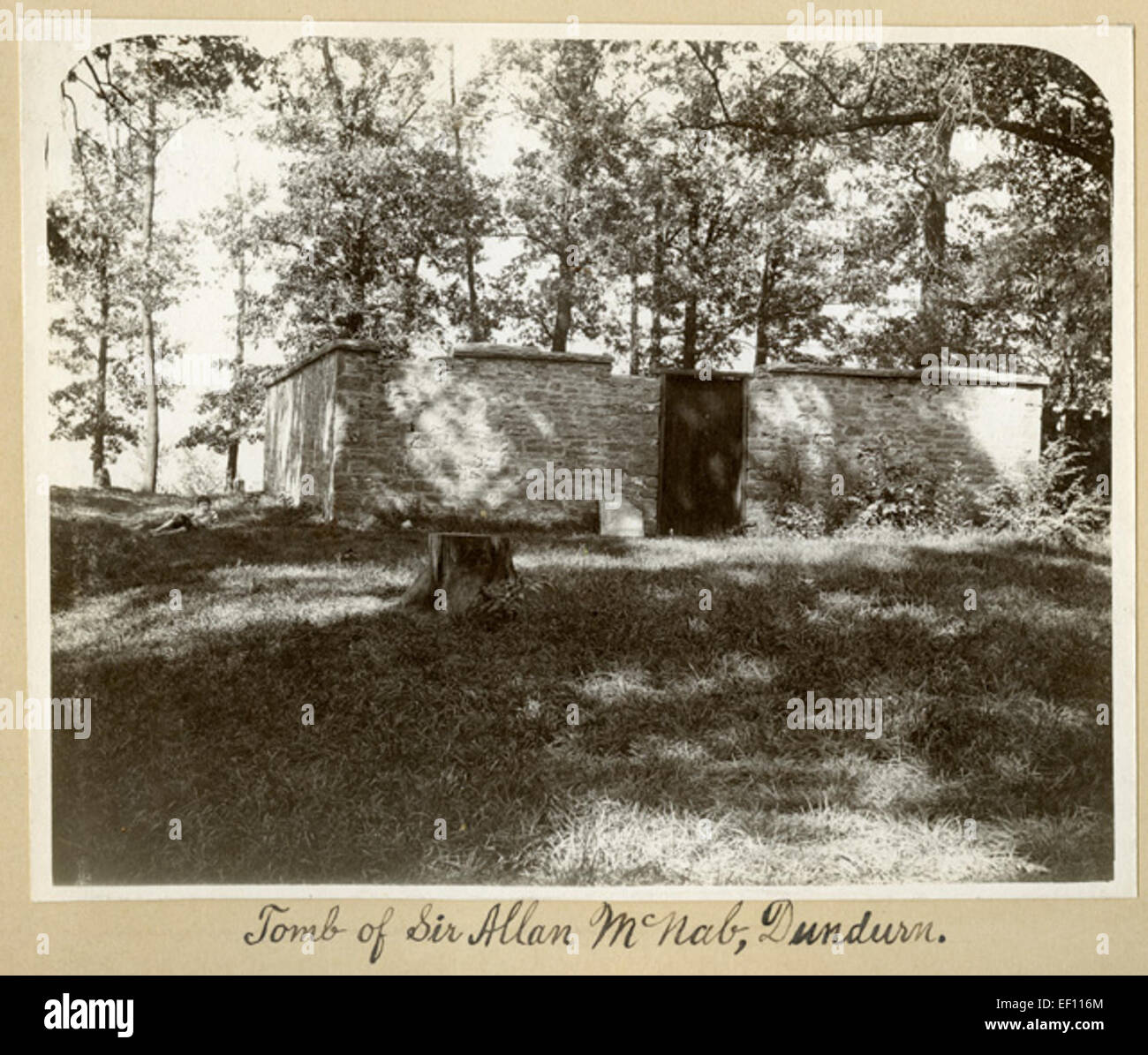The tomb of Sir Allan MacNab, located at Dundurn, is a historical site ...