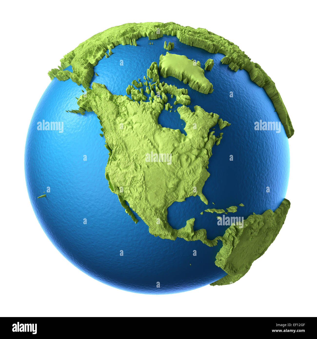 Globe 3d isolated on white background. Continent North America ...