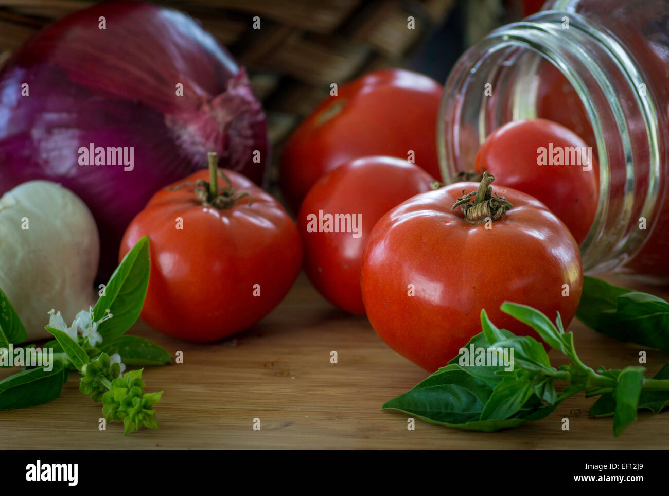 Freshly picked tomatoes Stock Photo - Alamy