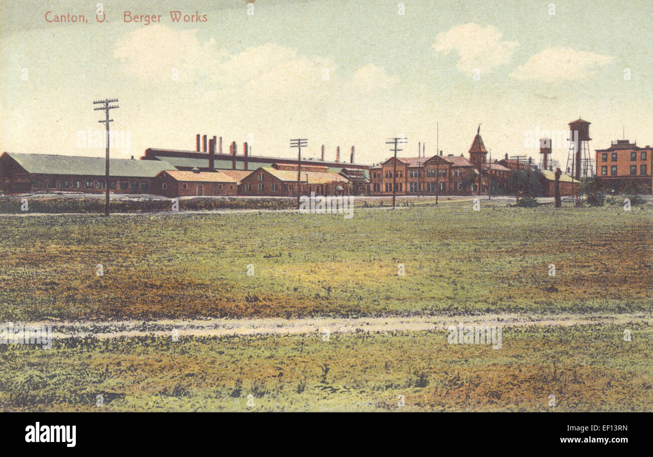 A photograph of the Berger Works, capturing the industrial facility ...