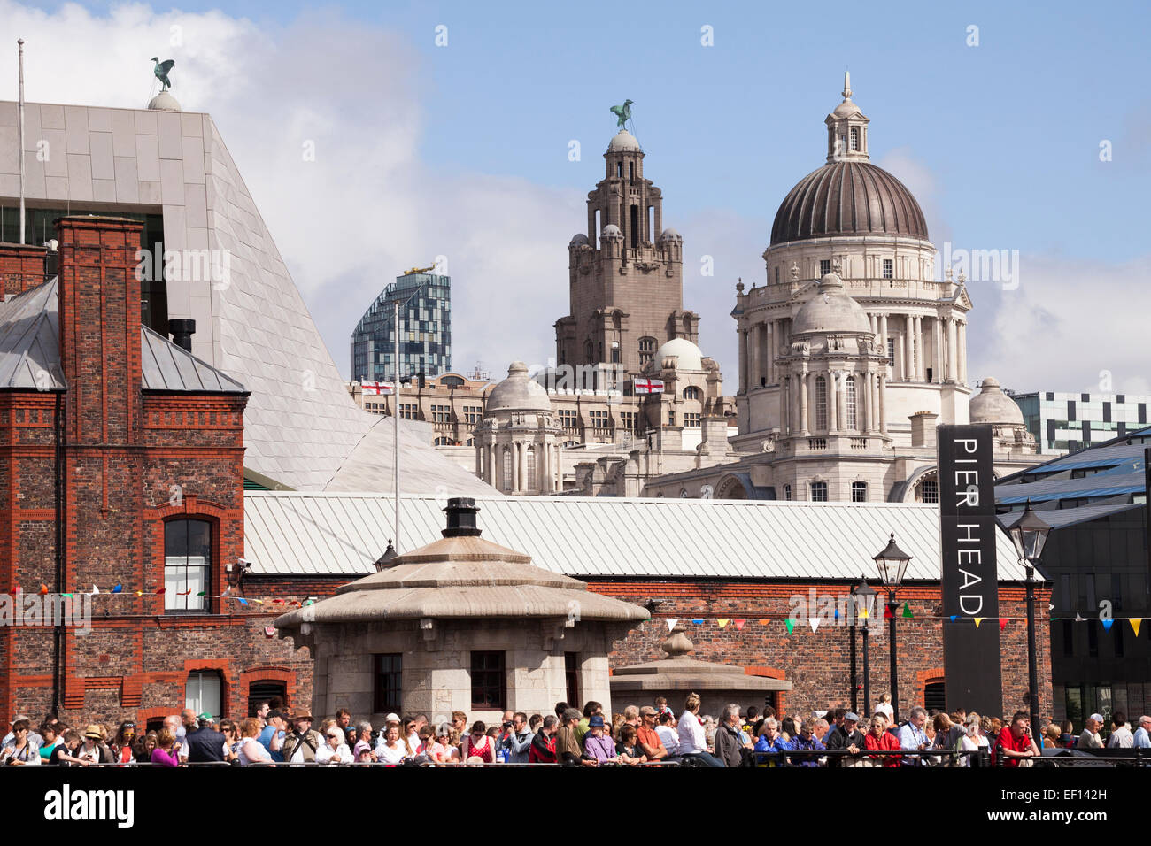 Liverpool "Pier Head", [Port of Liverpool Building] and "Liver Building ...