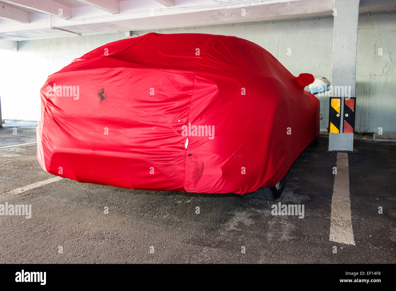 Miami Beach Florida,Ferrari,sports car,covered,covering,cover,ripped ...