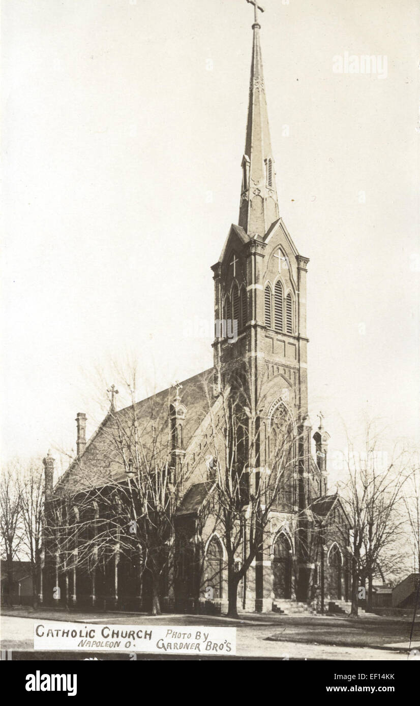 This image showcases a Catholic church in Napoleon, Ohio, known for its ...