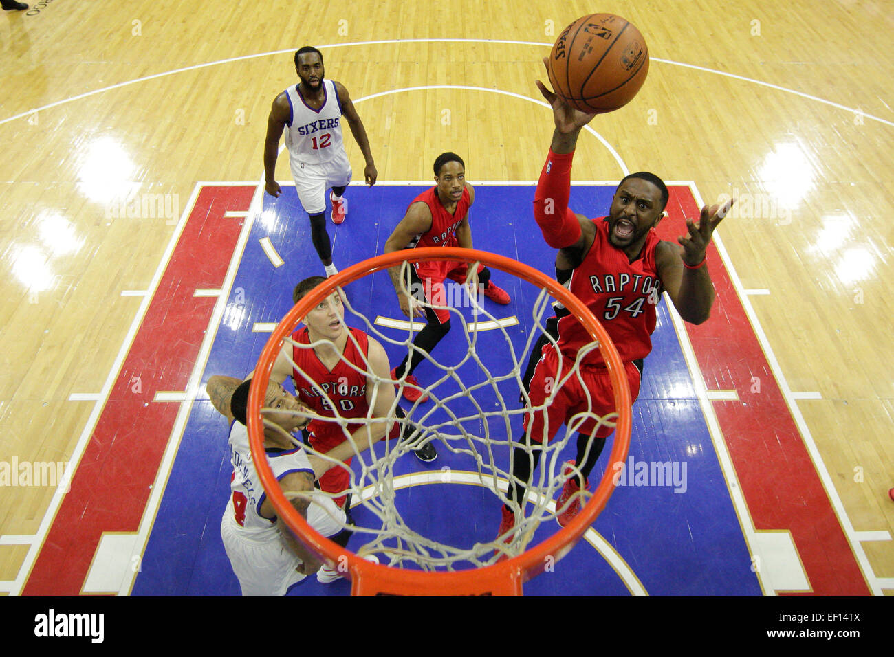 January 23, 2015: Toronto Raptors forward Patrick Patterson (54) puts ...