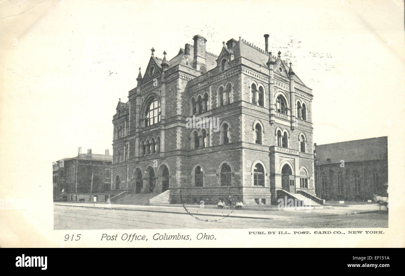 An image of the Columbus Post Office, part of the Bowden Postcard ...