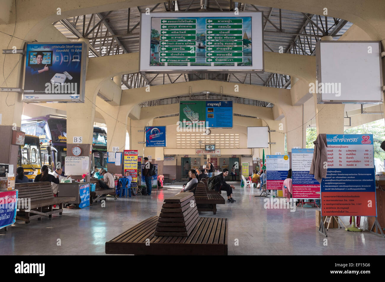 Bus Station Terminal in Kanchanaburi Thailand Stock Photo - Alamy