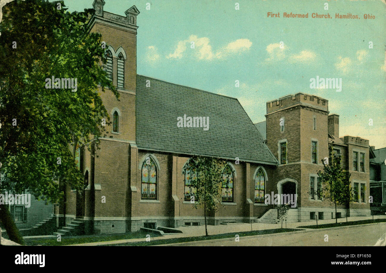 The First Reformed Church in Hamilton, Ohio, is known for its ...