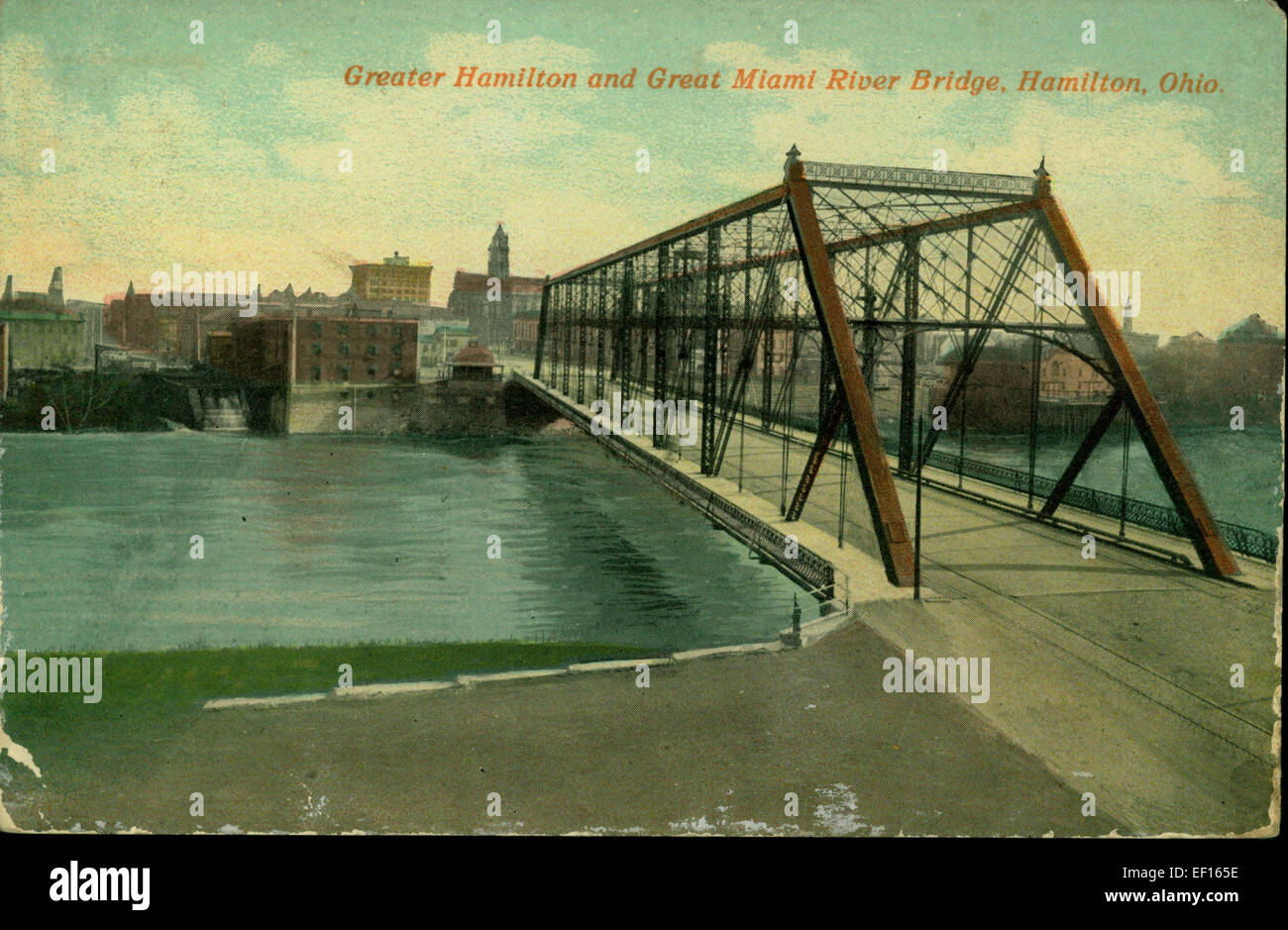 The Greater Hamilton Bridge over the Great Miami River, providing a ...