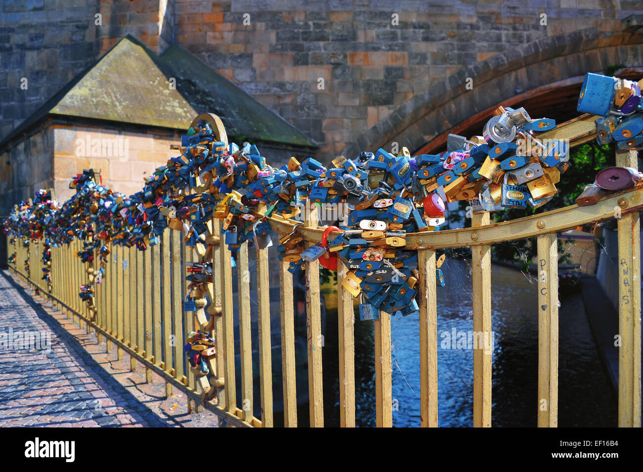 Prague love locks hi-res stock photography and images - Alamy
