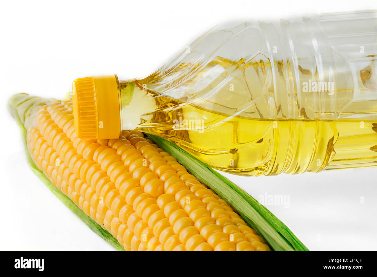 corn oil on a white background, biofuels, food, agriculture, gastronomy ...