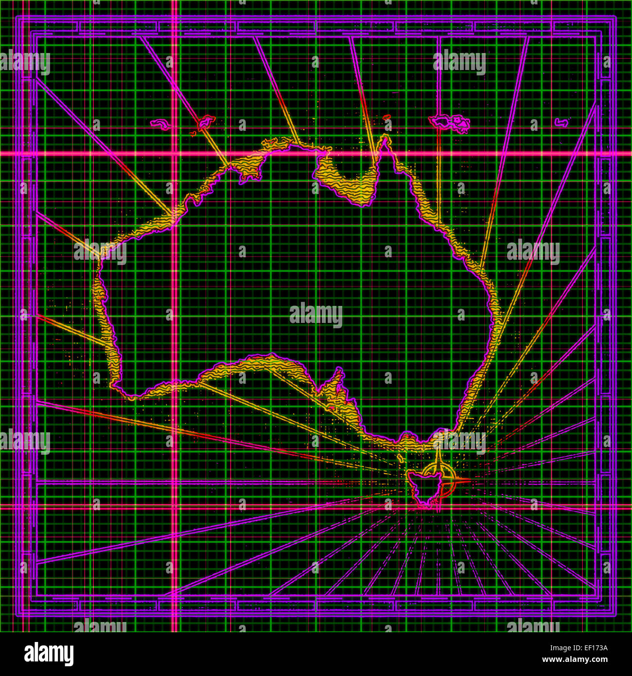 Neon map hi-res stock photography and images - Alamy