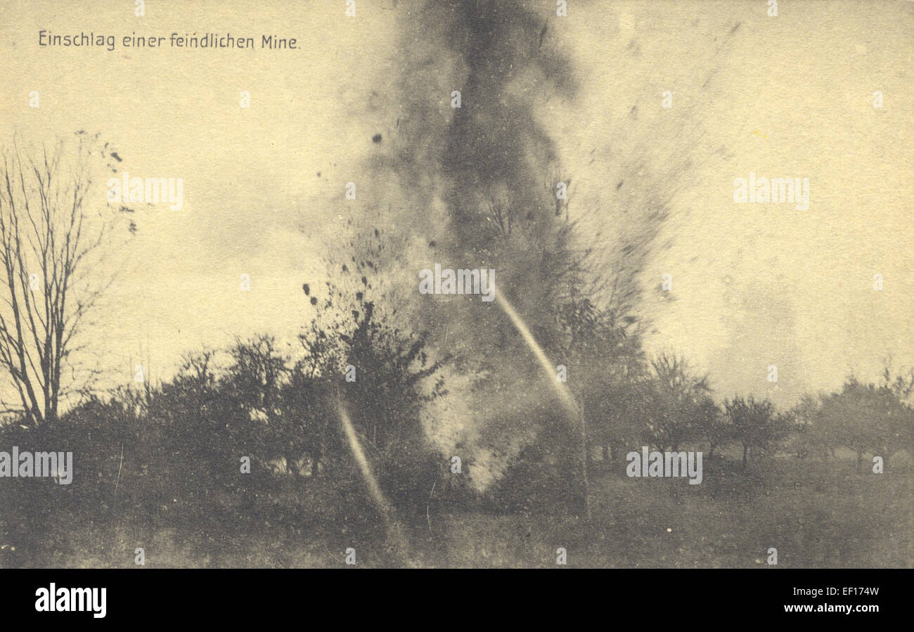 The image reflects the significant damage caused by an enemy mine ...