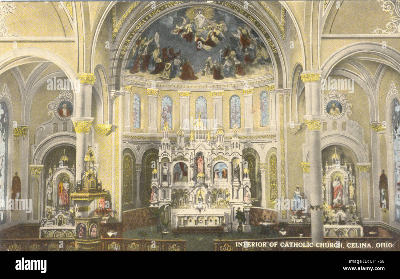 The interior of this Catholic church is shown in this image ...