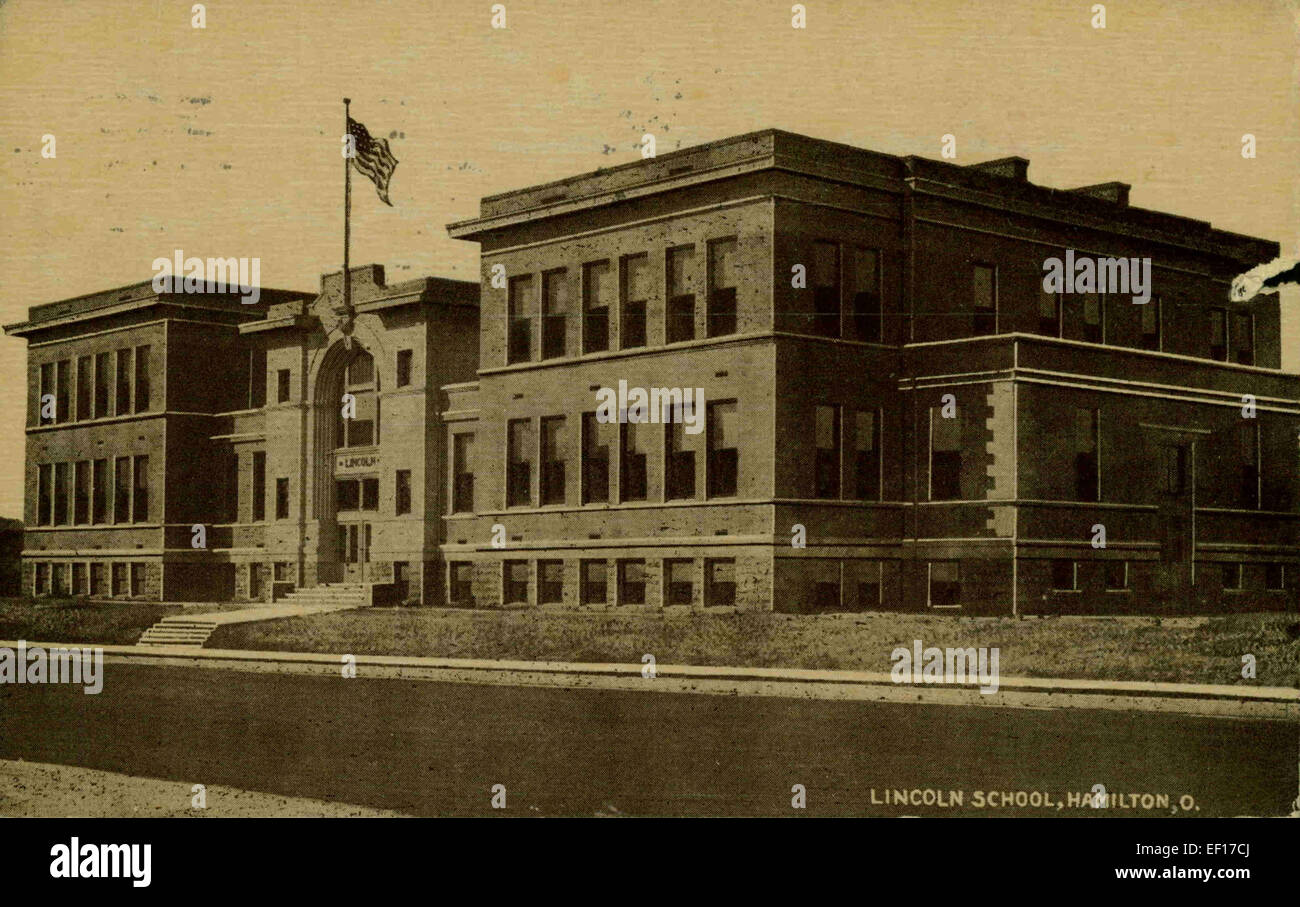 Lincoln School in Hamilton, Ohio, is depicted as an educational ...