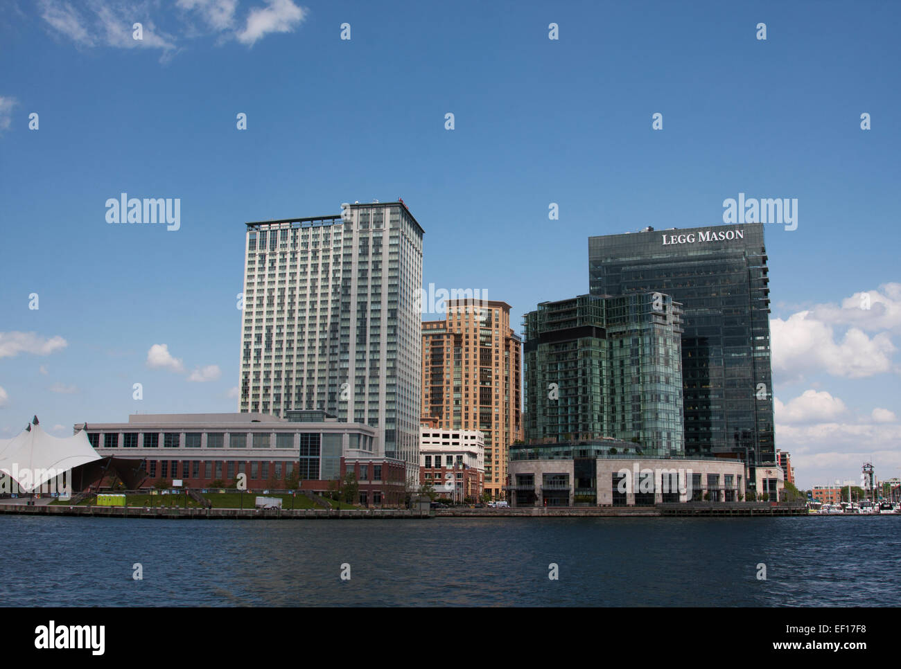 This image is of the Inner Harbor, Baltimore, Maryland, and the modern ...