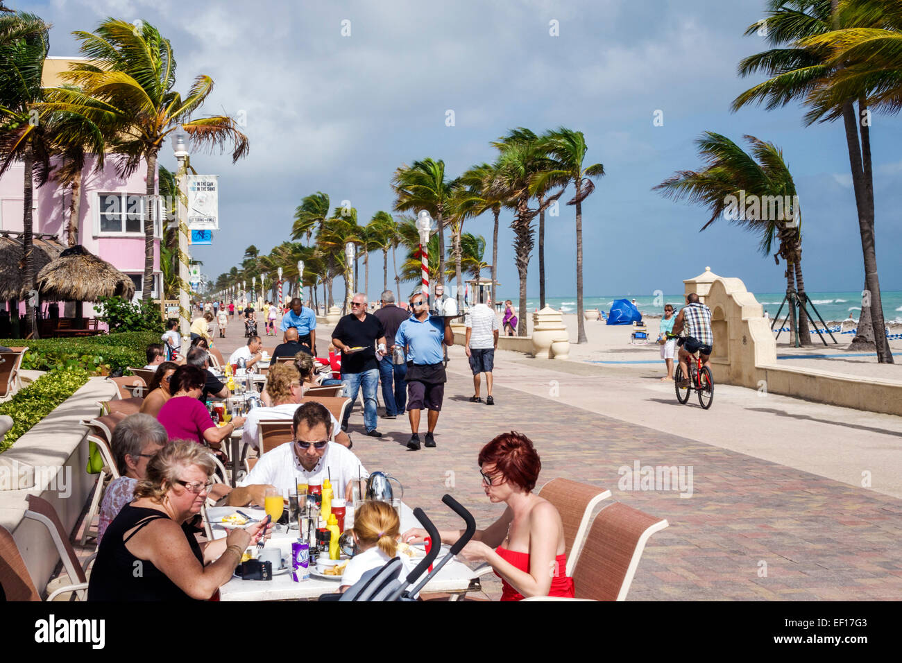 Hollywood Florida,North Broadwalk,boardwalk,pedestrian way,walking ...