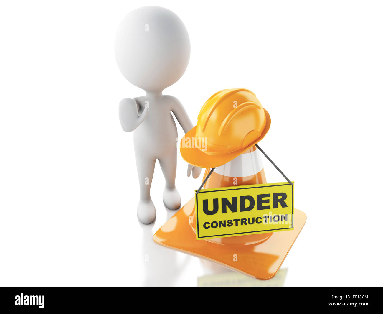 Cartoon character construction cone sign hi-res stock photography and ...