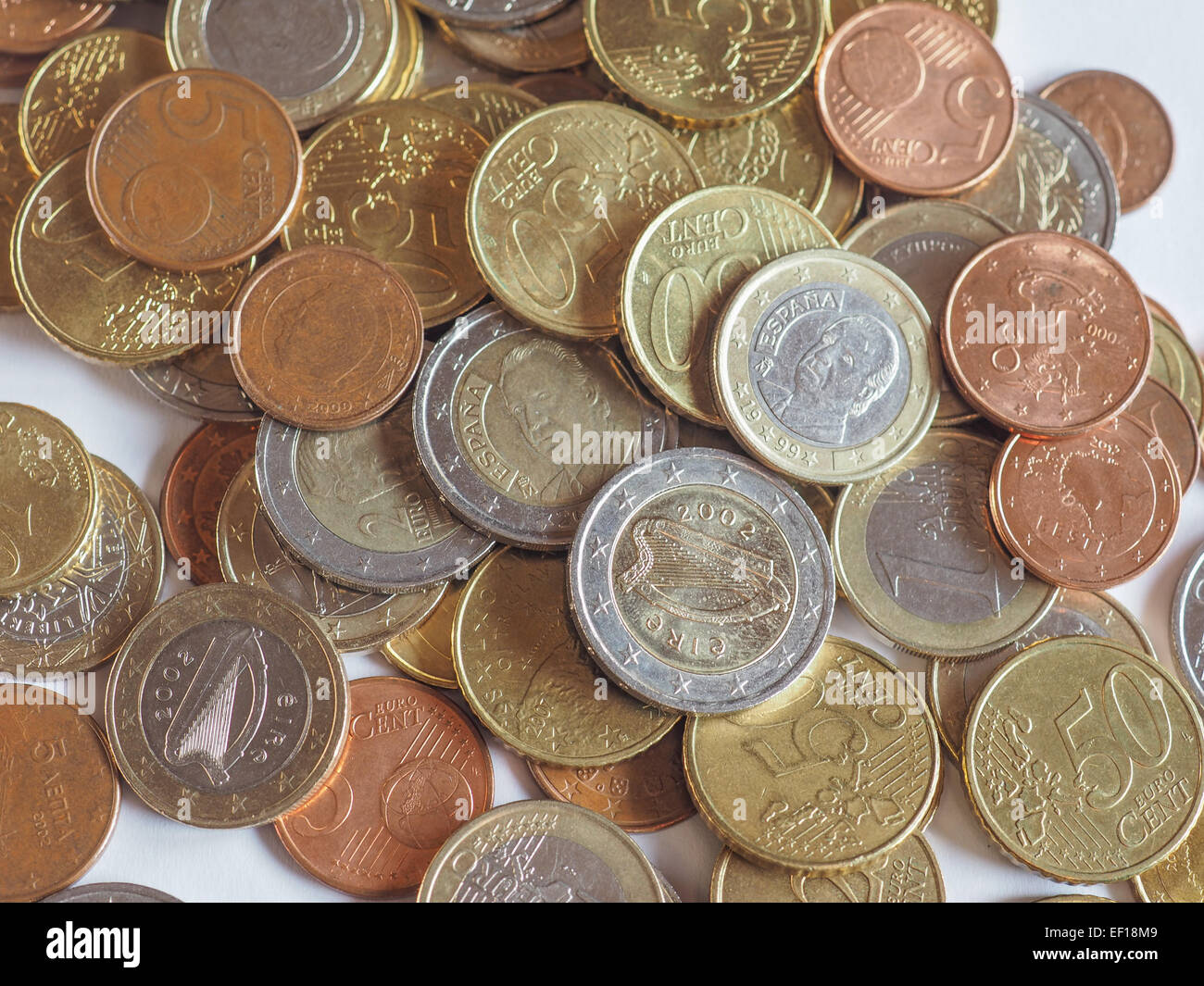 Euro coins - currency of the European Union Stock Photo - Alamy