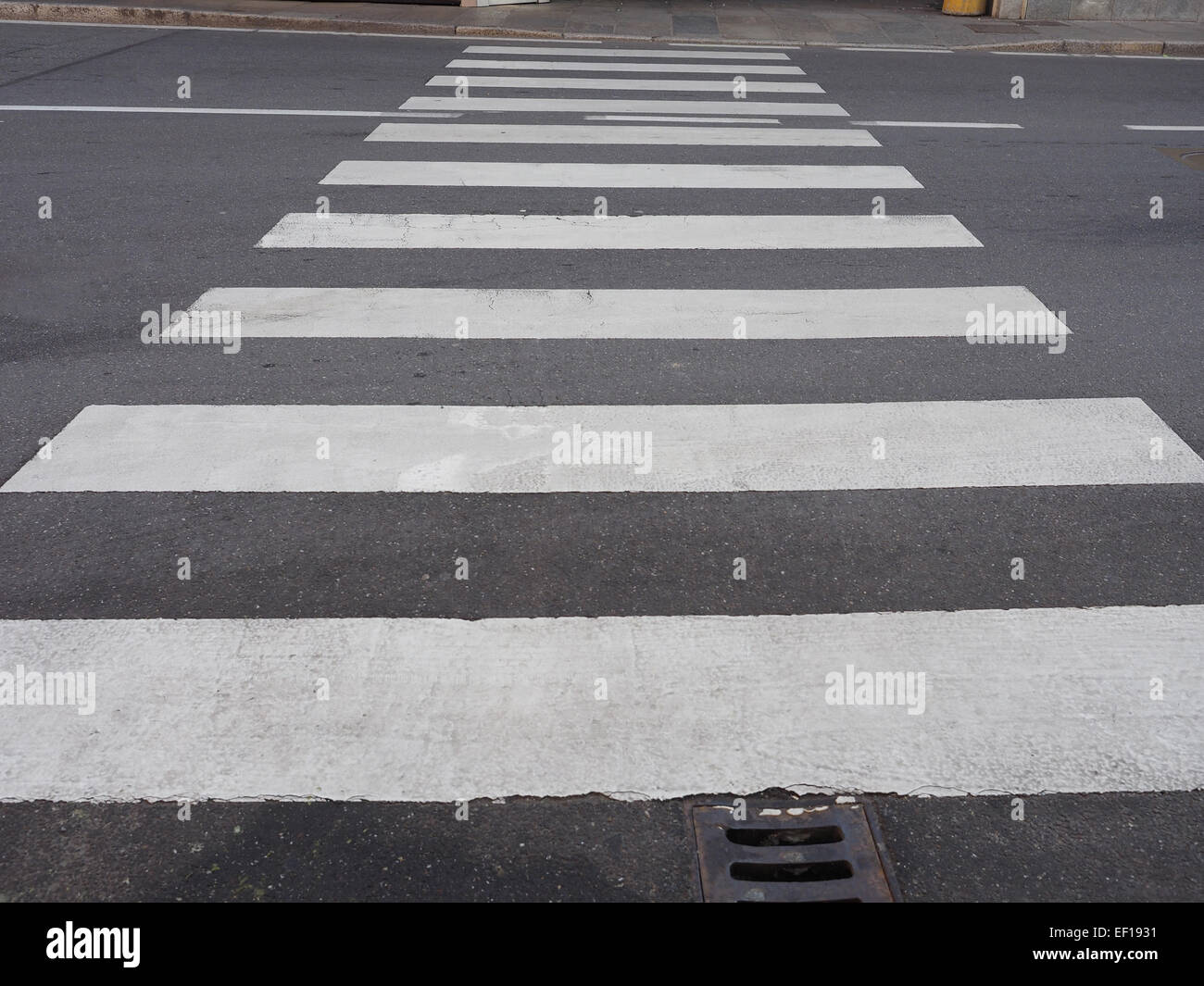 Zebra crossing sign at pedestrian crossroad Stock Photo - Alamy