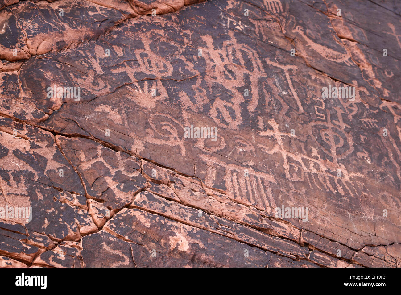 ancient rock art in southern Nevada. Valley of Fire State Park Stock ...