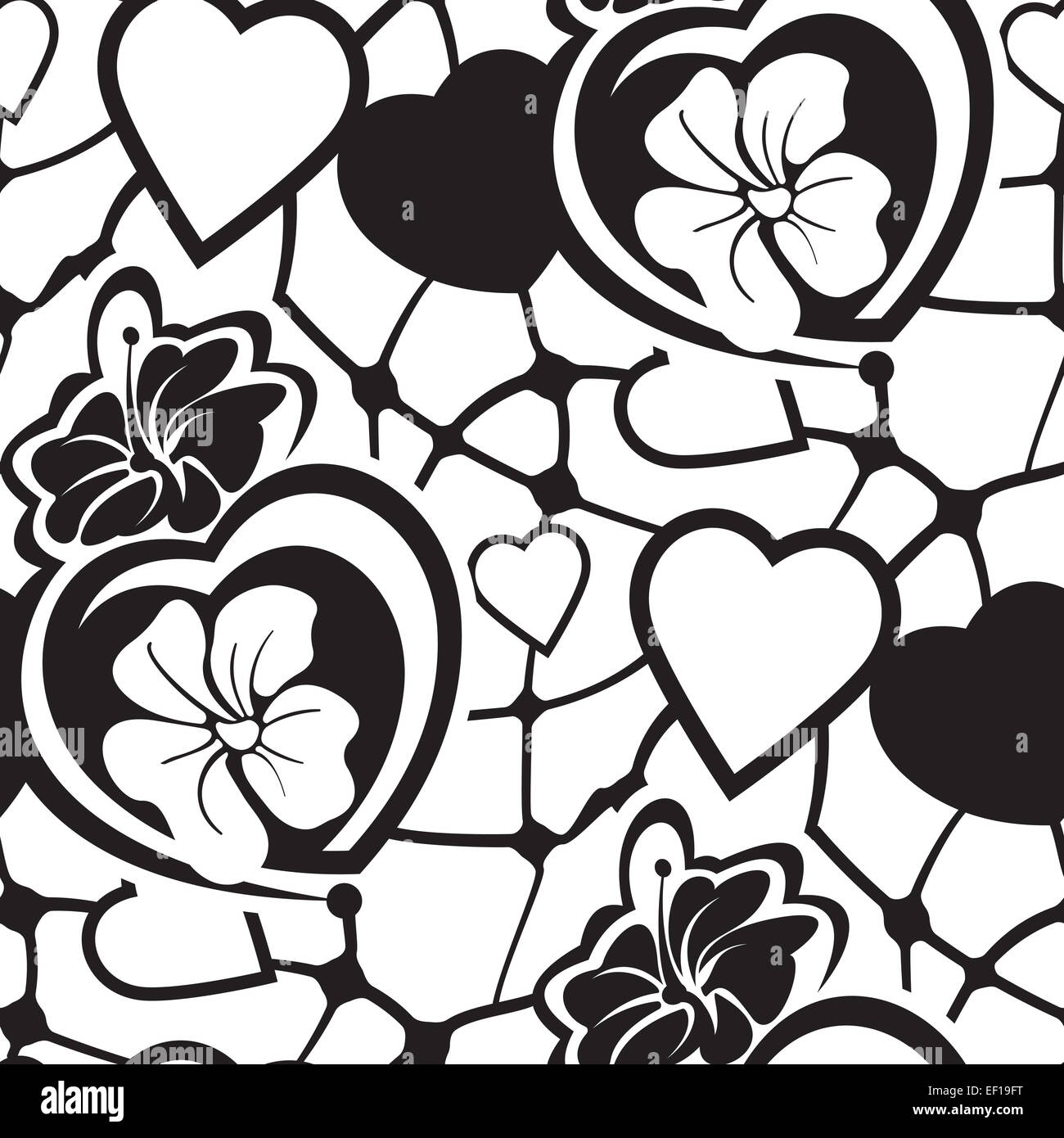 Seamless texture with heart Stock Photo - Alamy