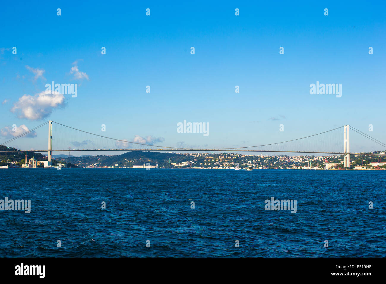 Fatih Sultan Mehmet Bridge over the Bosphorus strait in Istanbul ...