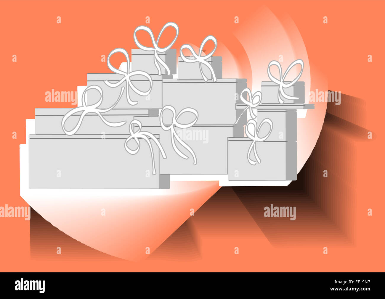 christmas present pile Stock Photo - Alamy