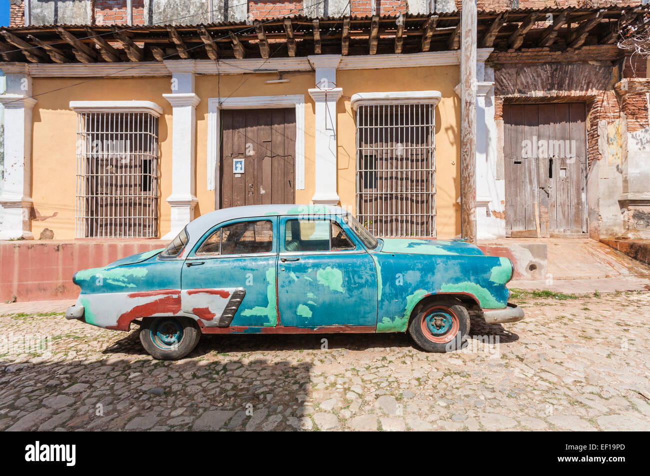 Old Battered Classic Car In Stock Photos & Old Battered Classic Car In ...