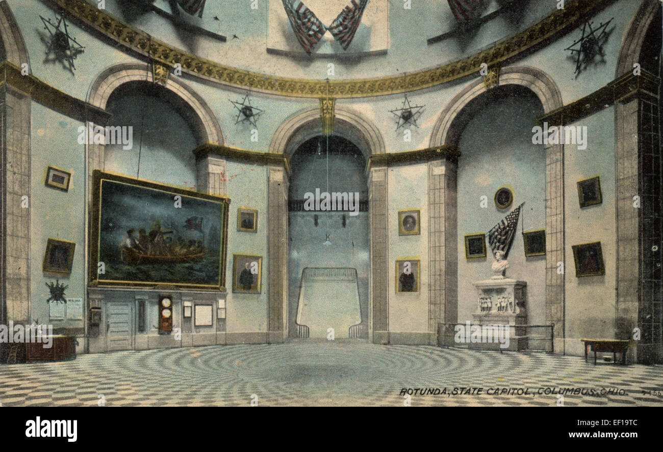 The Rotunda in the State Capitol in Columbus, Ohio, is a grand ...