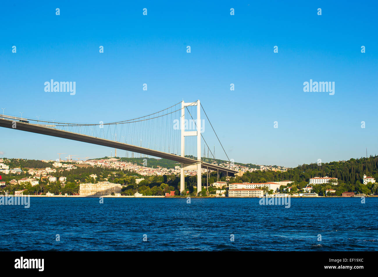 Fatih Sultan Mehmet Bridge over the Bosphorus strait in Istanbul ...