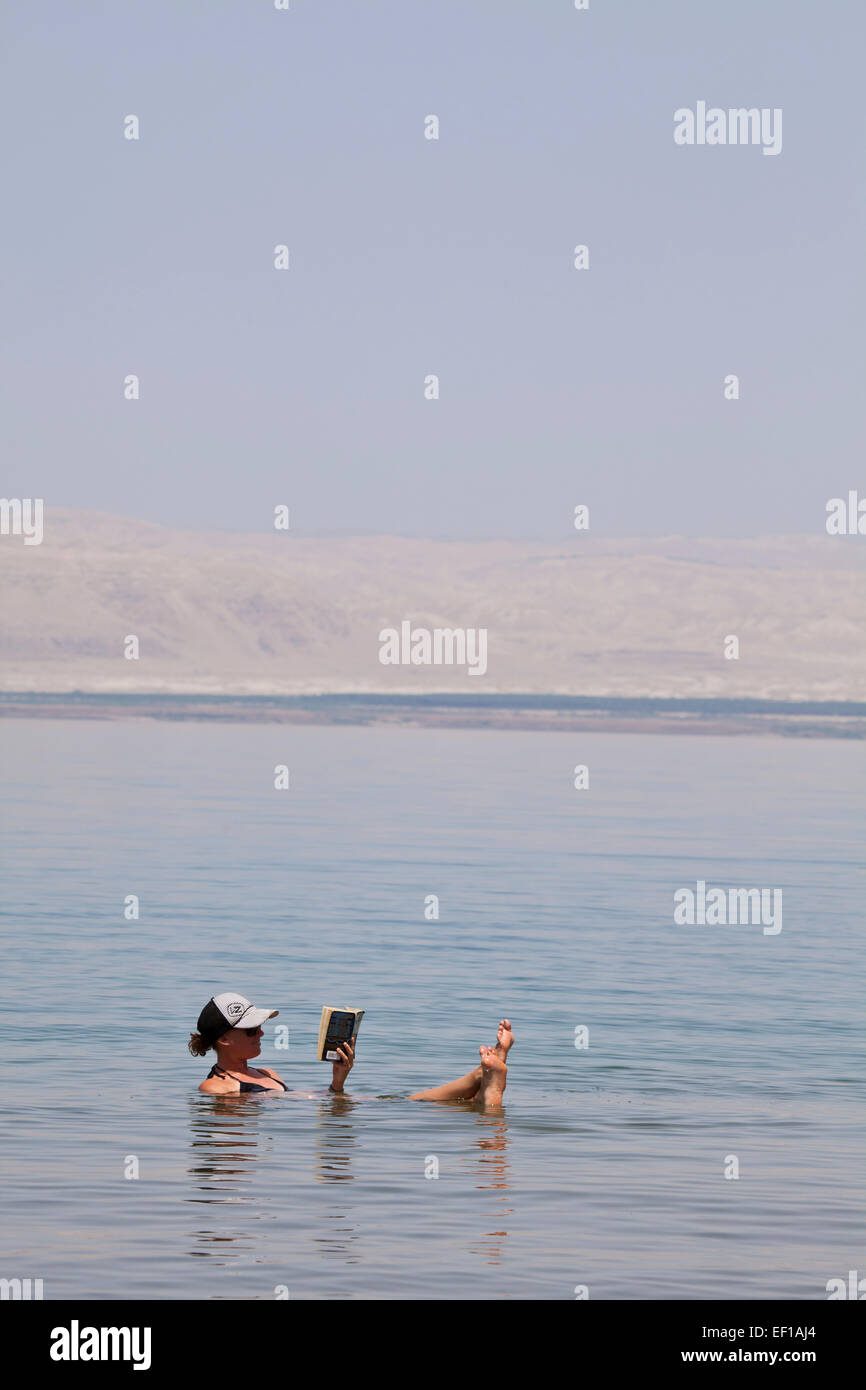 Dead sea floating reading hi-res stock photography and images - Alamy