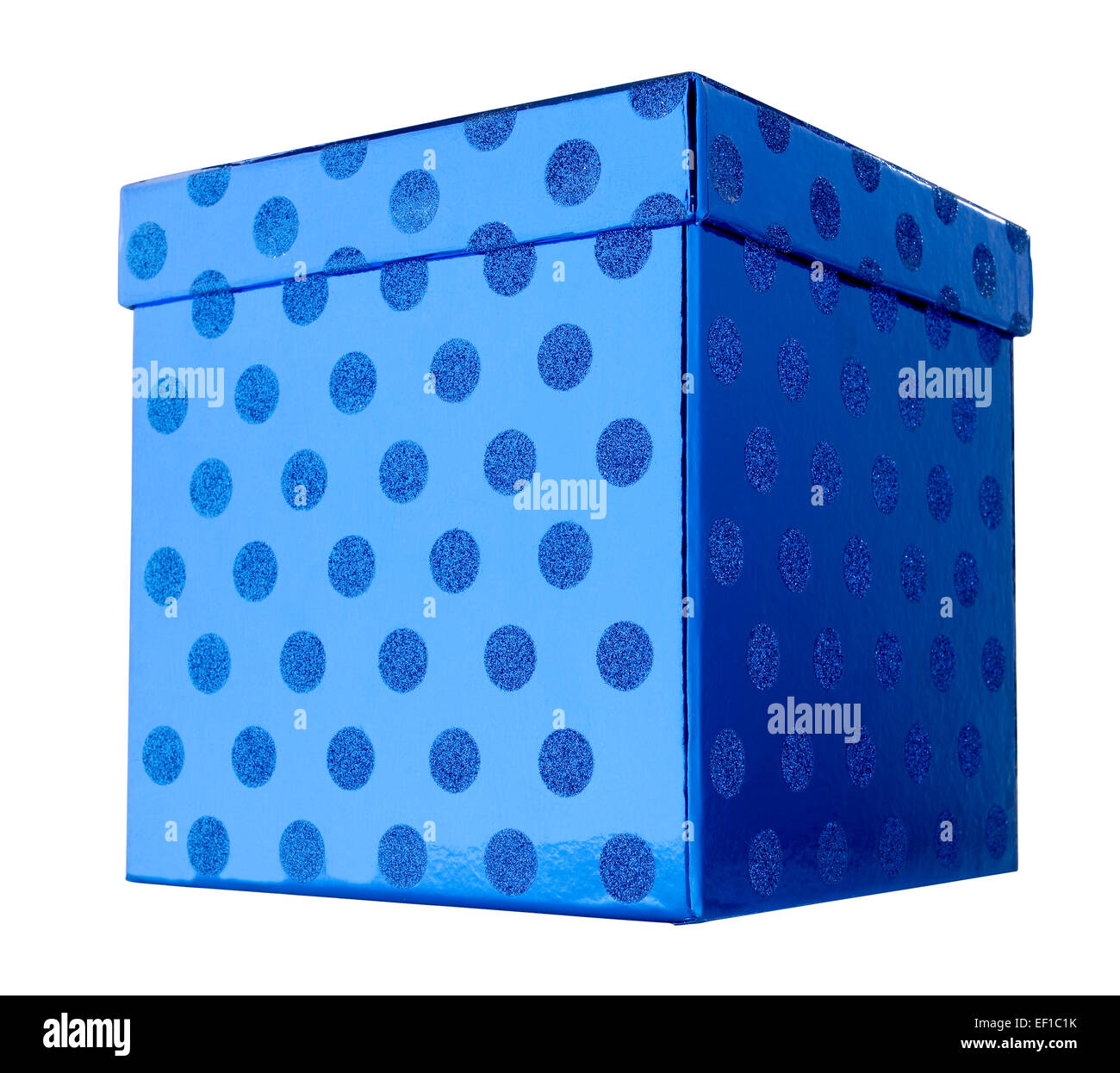 Blue Gift Box Present Stock Photo - Alamy