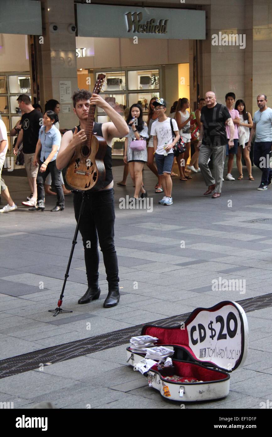 Sydney, Australia. 24th January, 2015. Classical guitarist Tom Ward ...